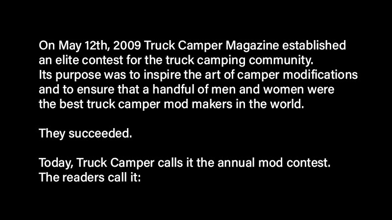 2023 Top Mod Competition - Truck Camper Magazine
