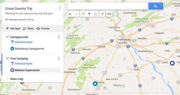 Essential Google Maps For Truck Camping - Plan A Road Trip