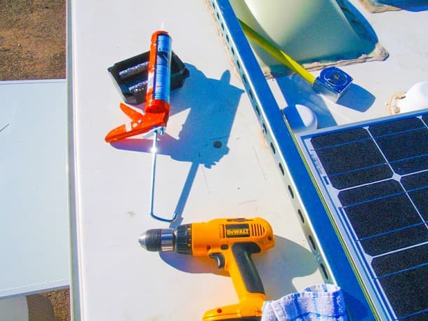 Solar Panel Roof Rack Installation